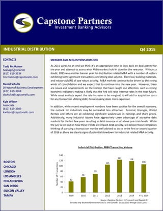 Capstone Industrial Distribution_Q4 2015 | PDF