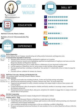 Nicole_Alice Waln Resume | PDF | Social Networking | Internet