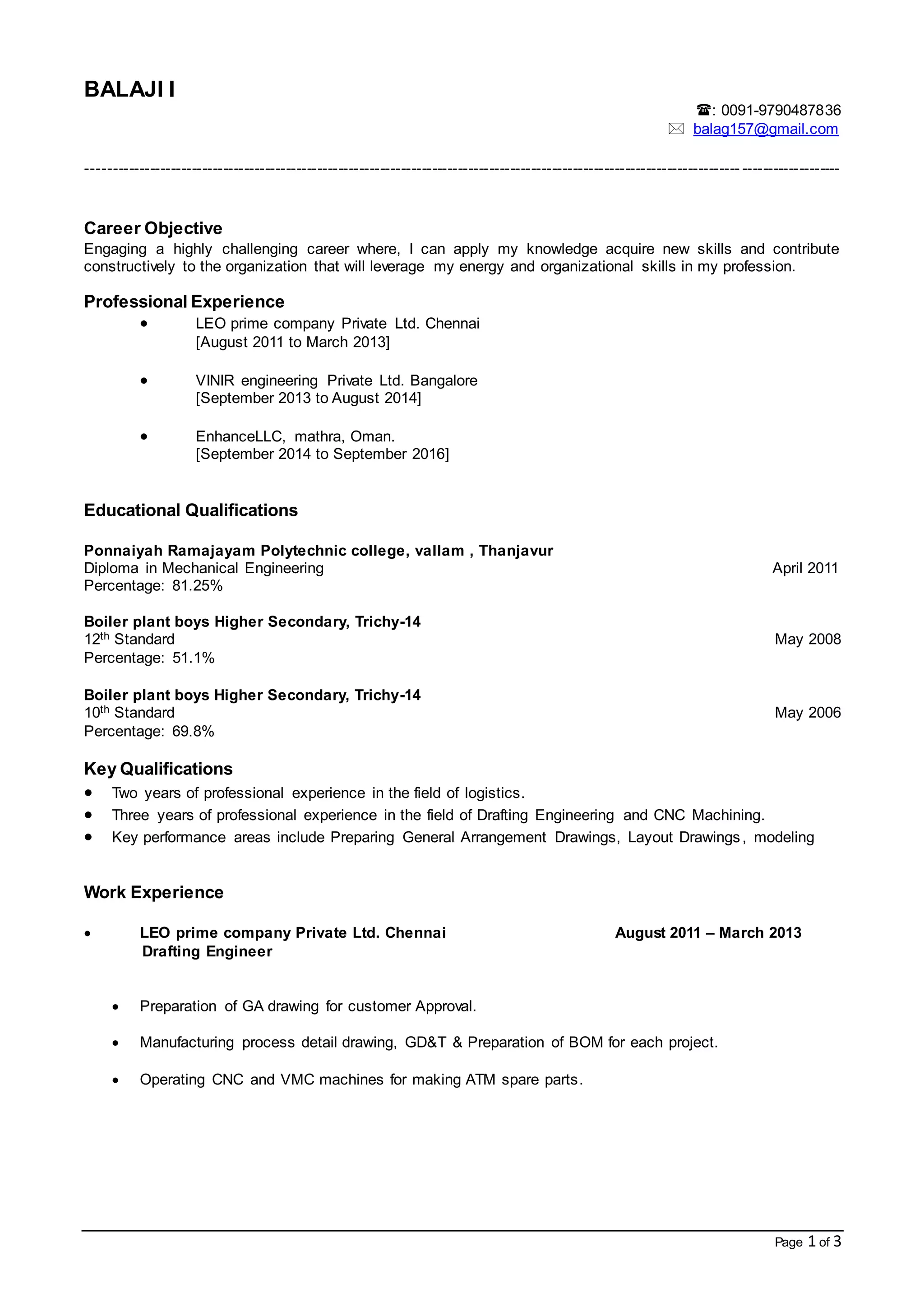 Balaji_Resume | PDF