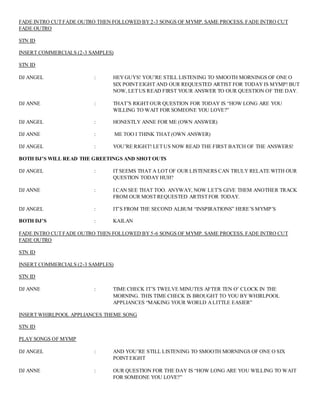 FM Radio Program Script | PDF