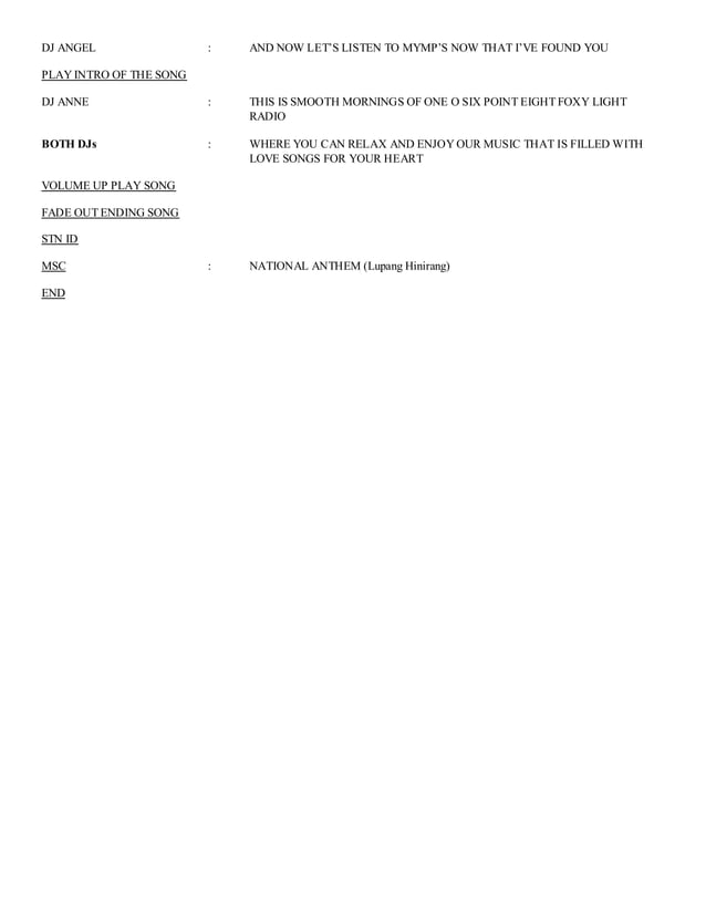 FM Radio Program Script | PDF