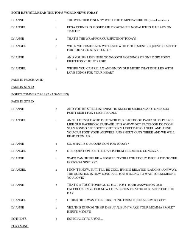 Radio Talk Show Script Template Download Script Templates 2019 01 26 Radio Talk Show Script Template Download Script Templates 2019 01 26