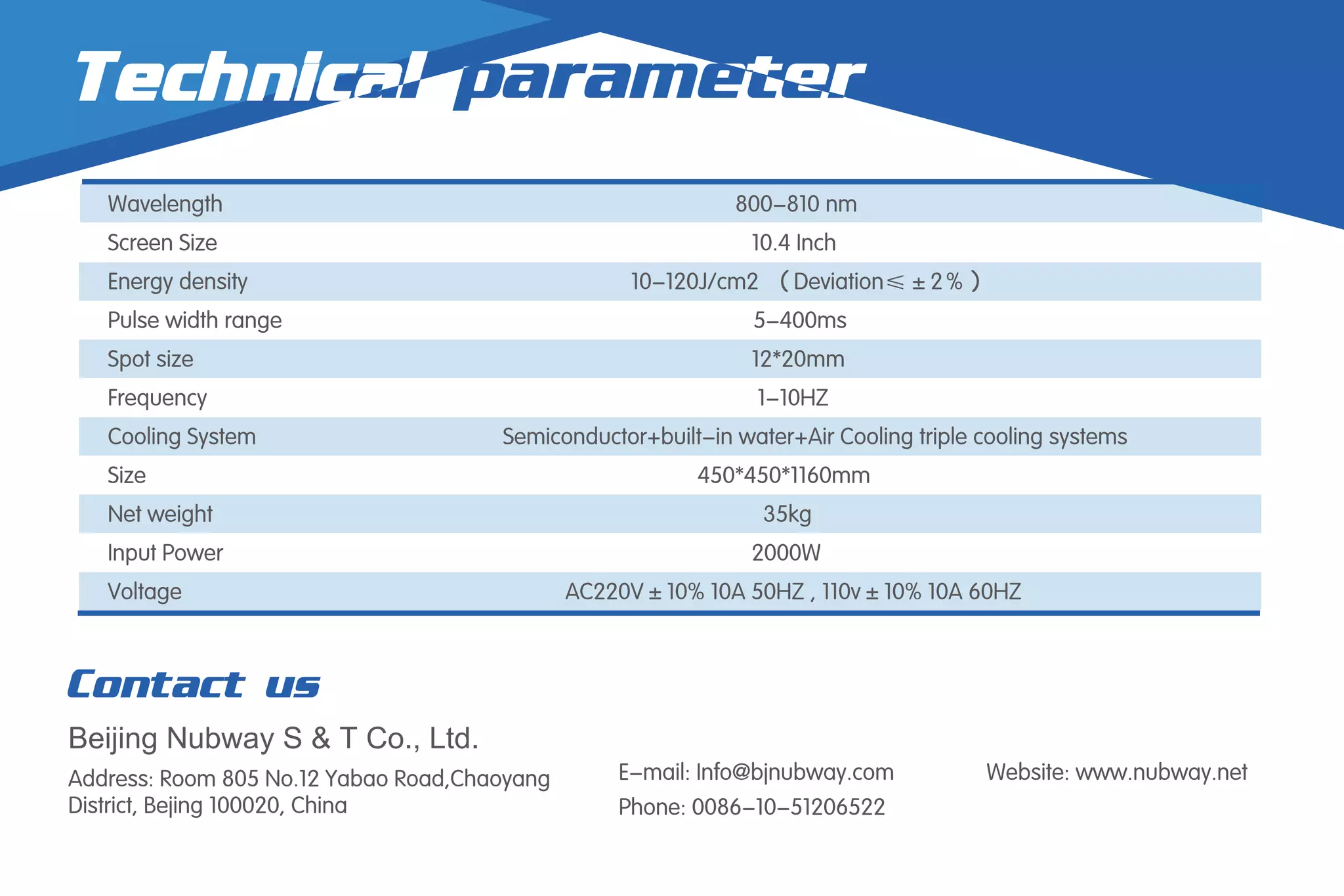 diode laser hair removal machine NBW-L131 brochure | PDF
