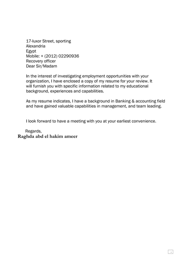 Raghda Doc Resume Writing And Advice Job Search