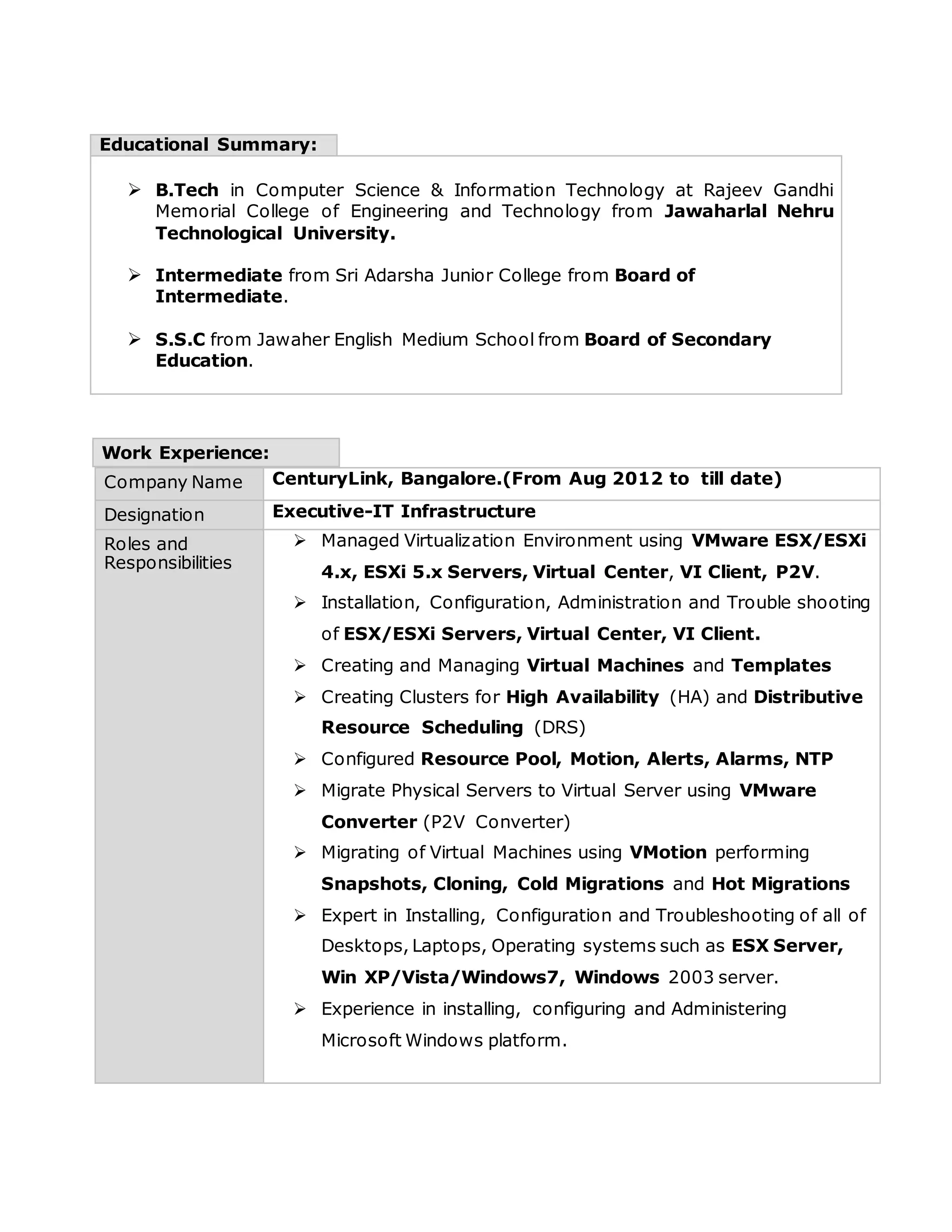 Mali Resume | DOCX