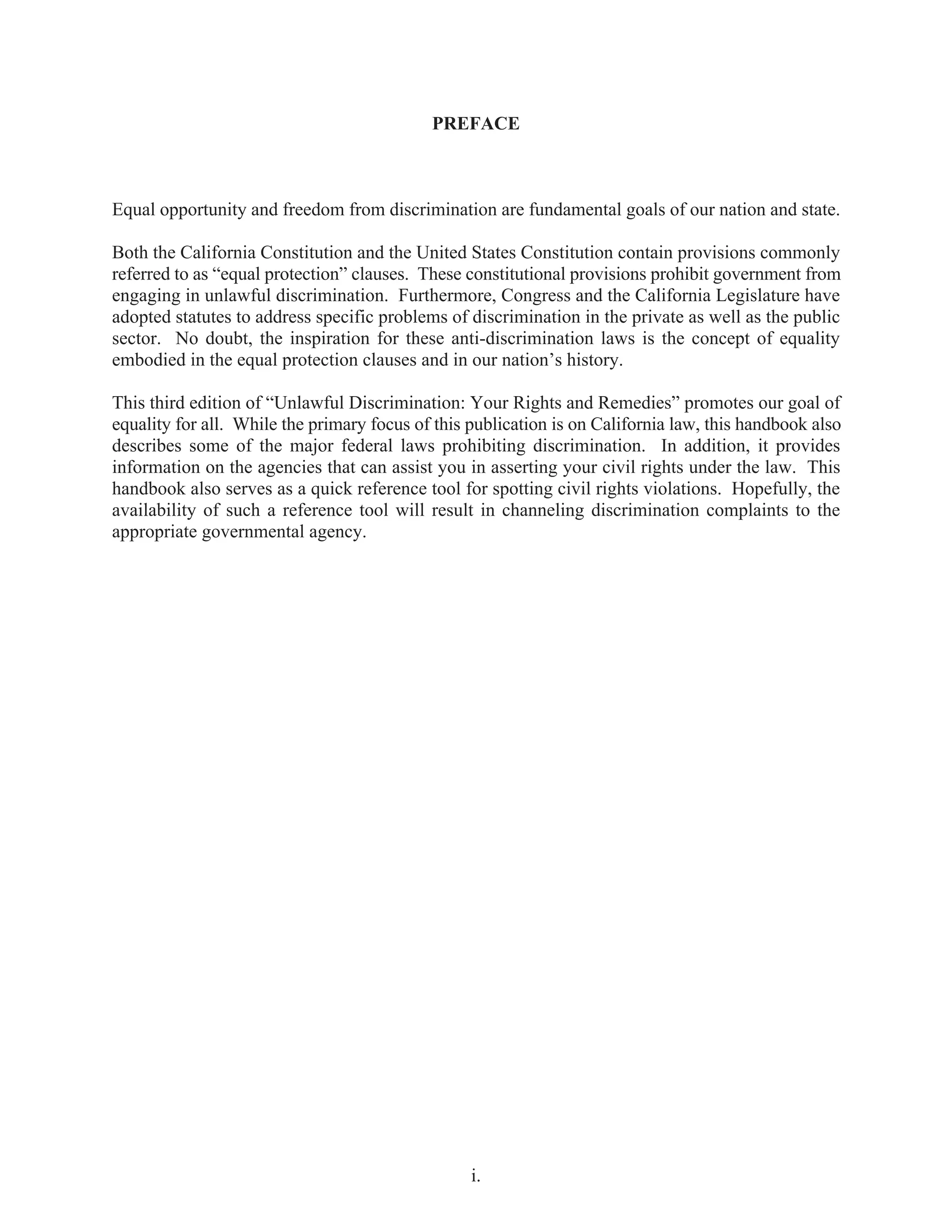 civil rights handbook - unlawful discrimination cover | PDF | Crime ...