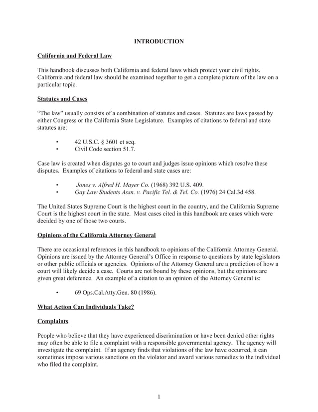 civil rights handbook - unlawful discrimination cover | PDF | Crime ...