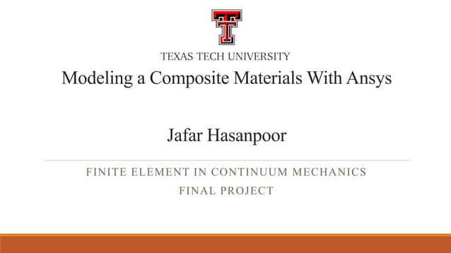 Composite Material With Ansys | PPTX