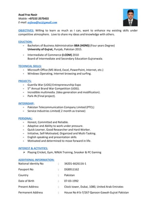 ASF Nasir CV-May 2016 | DOC