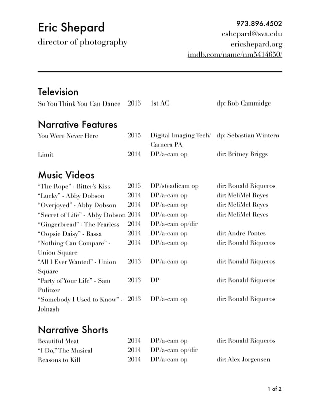 eric shepard resume 2:12:15 | PDF