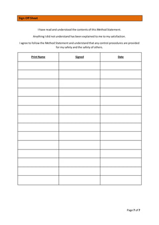 Grounds Maintenance Method Statement | DOCX