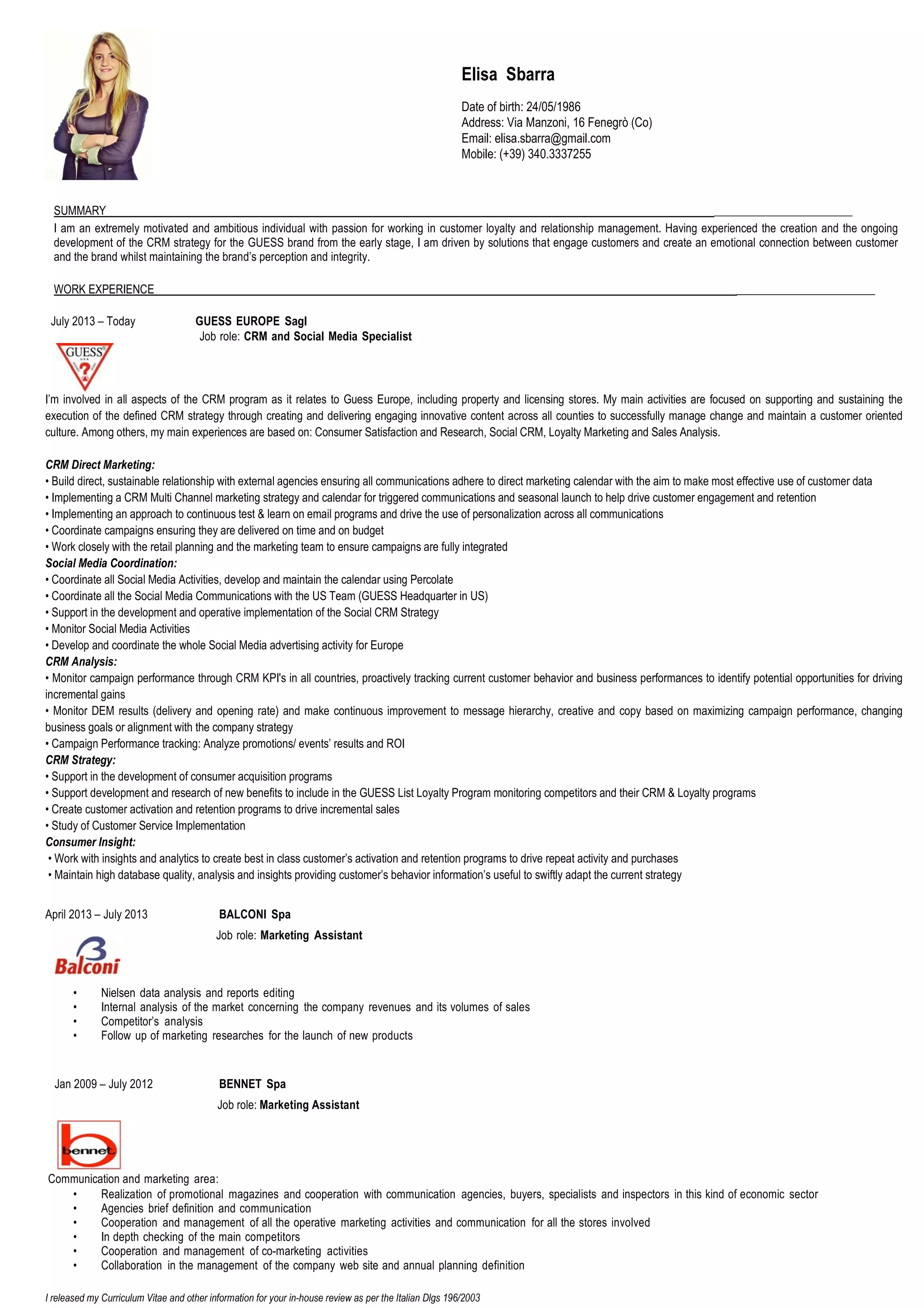 CV_ELISA SBARRA | PDF