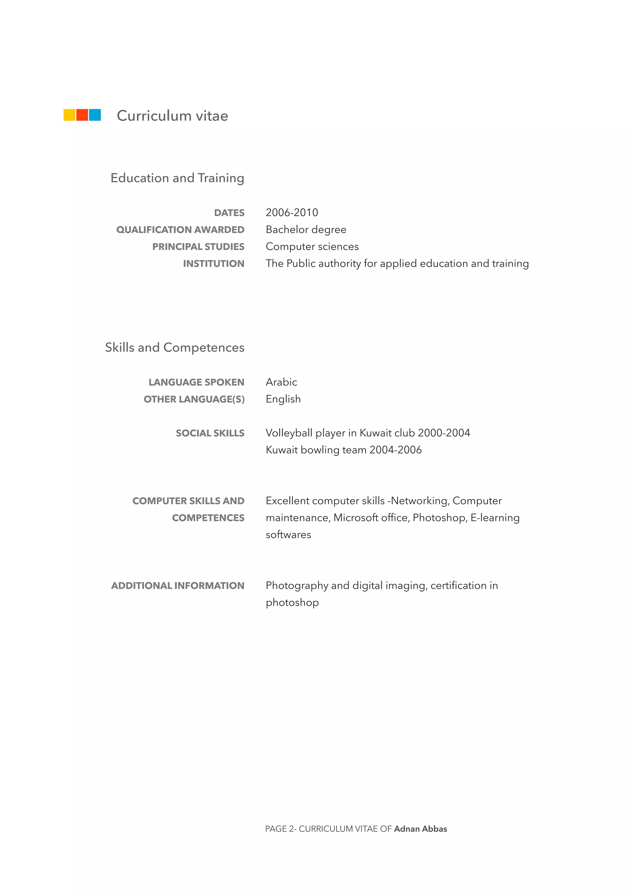 My english CV | PDF