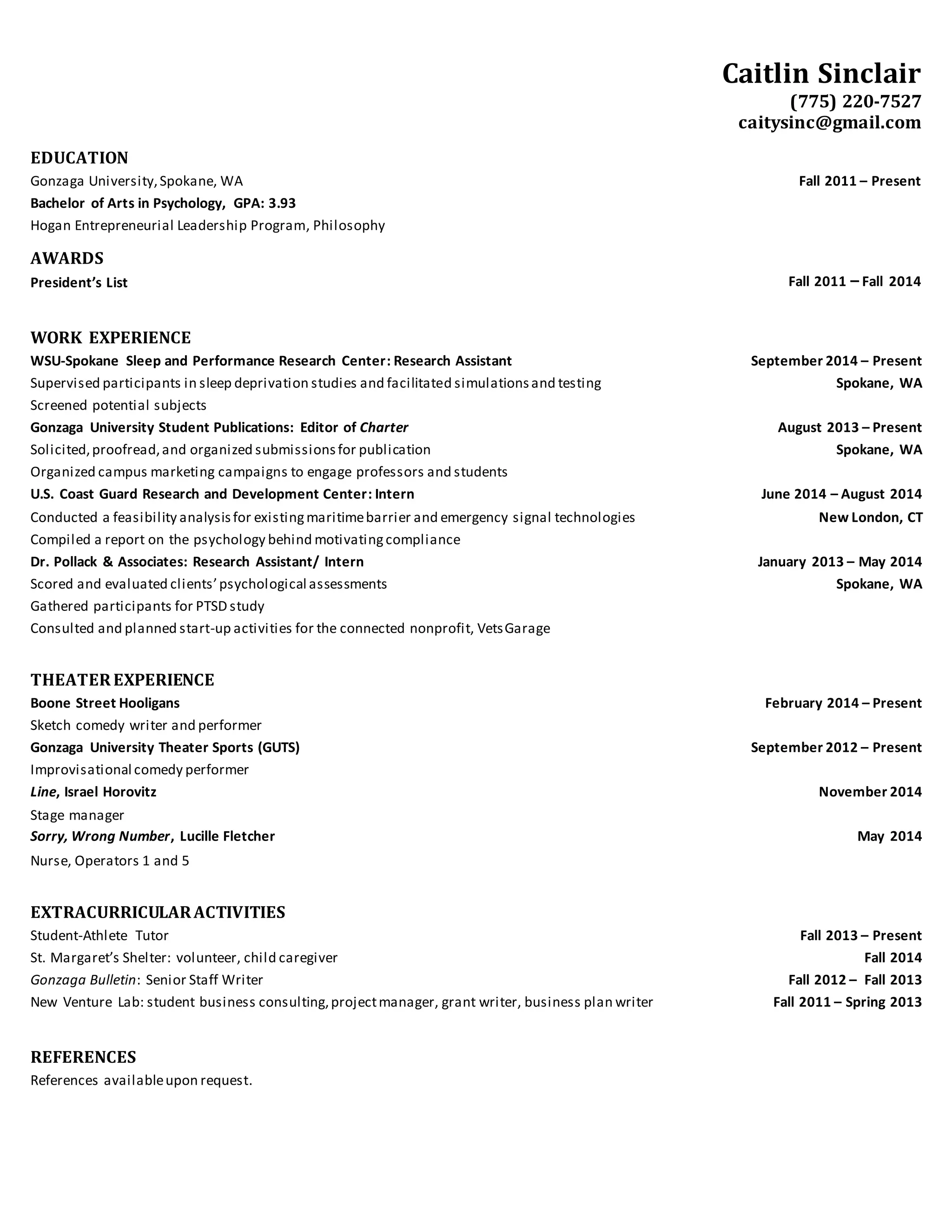 sinclair.resume.dec2014 | PDF