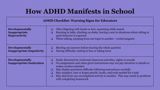 Understanding ADHD and OHI | PPTX