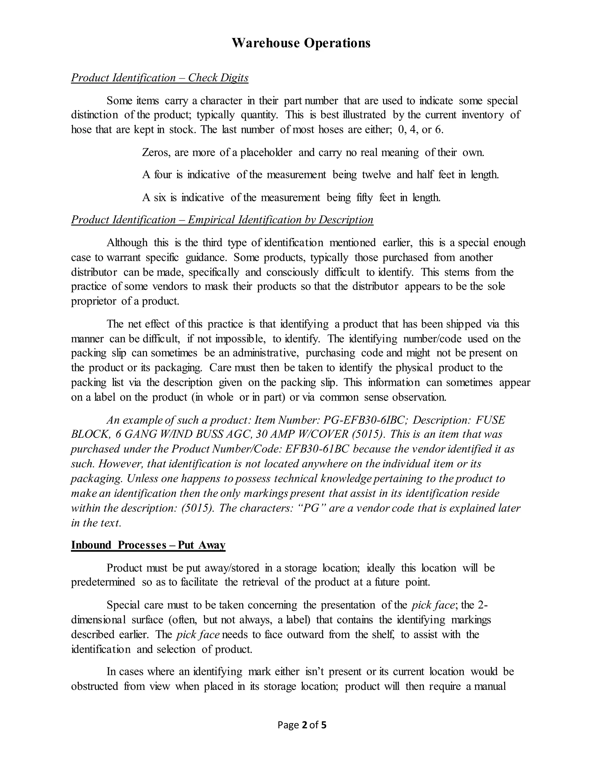 Warehouse Operations SOP edit | DOCX