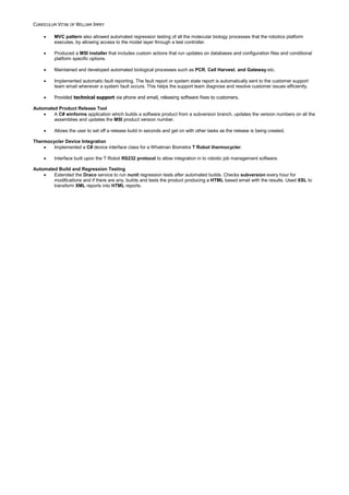 William Impey CV | PDF