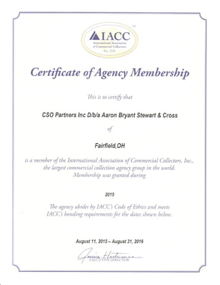IACC Certificate | PDF