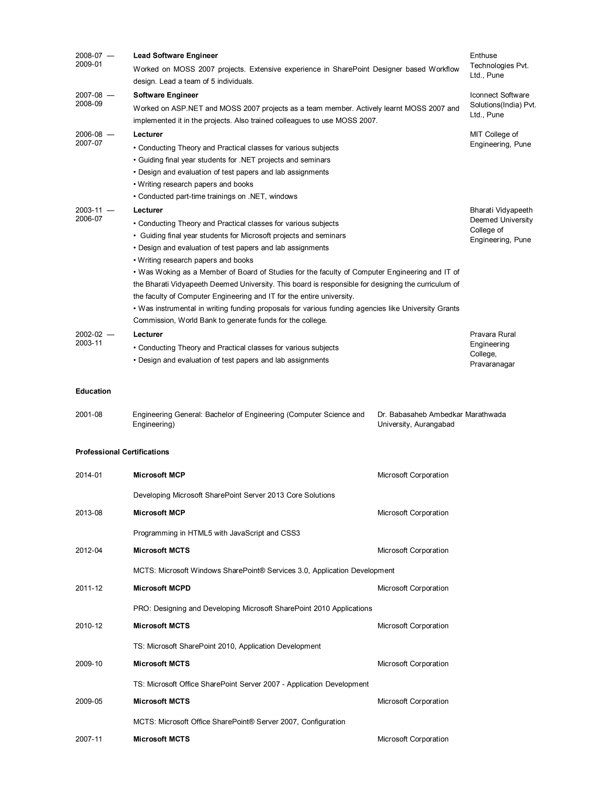 Curriculum vitae | PDF