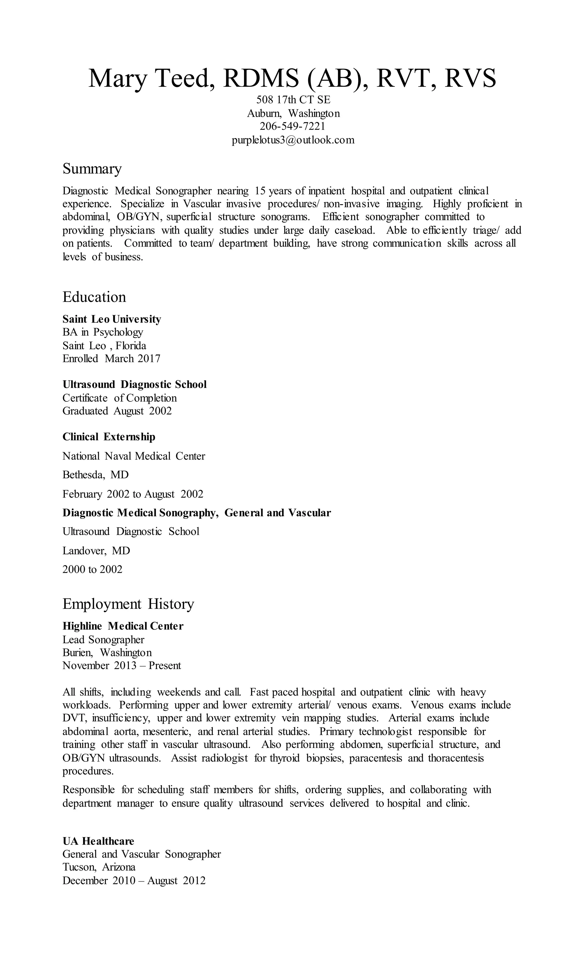 Mary Teed Resume.1 | DOCX