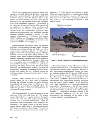 Developmental Test & Evaluation of Helicopters Using a Precision ...