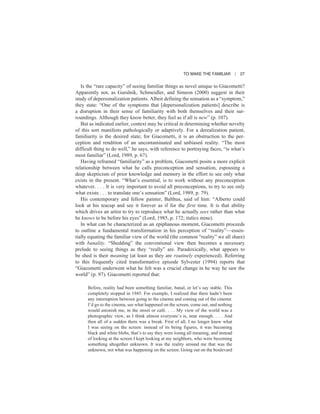 To Make the Familiar Strange - Aesthetic Derealization ... copy | PDF