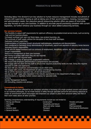 SECTRALOG BUSINESS LABOUR HIRE PROFILE | PDF