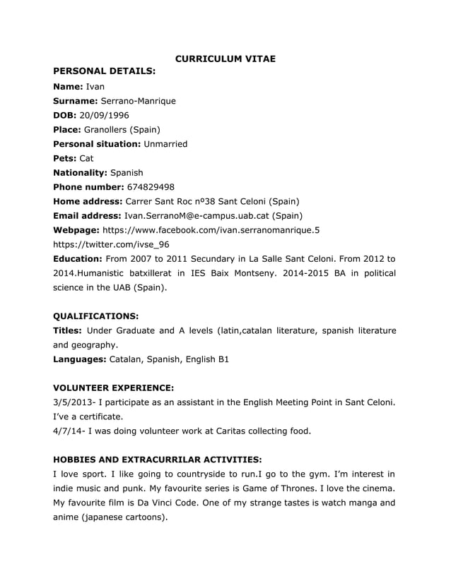 Curriculumvitae-IvanSerranoManrique | PDF