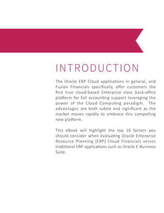 Top 10 Reasons to Choose Oracle ERP Cloud Financials | PDF