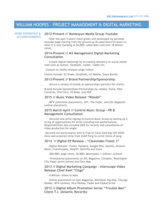William Hoopes Resume | PDF