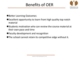 Open educational resources (oer) for teaching and learning | PPT