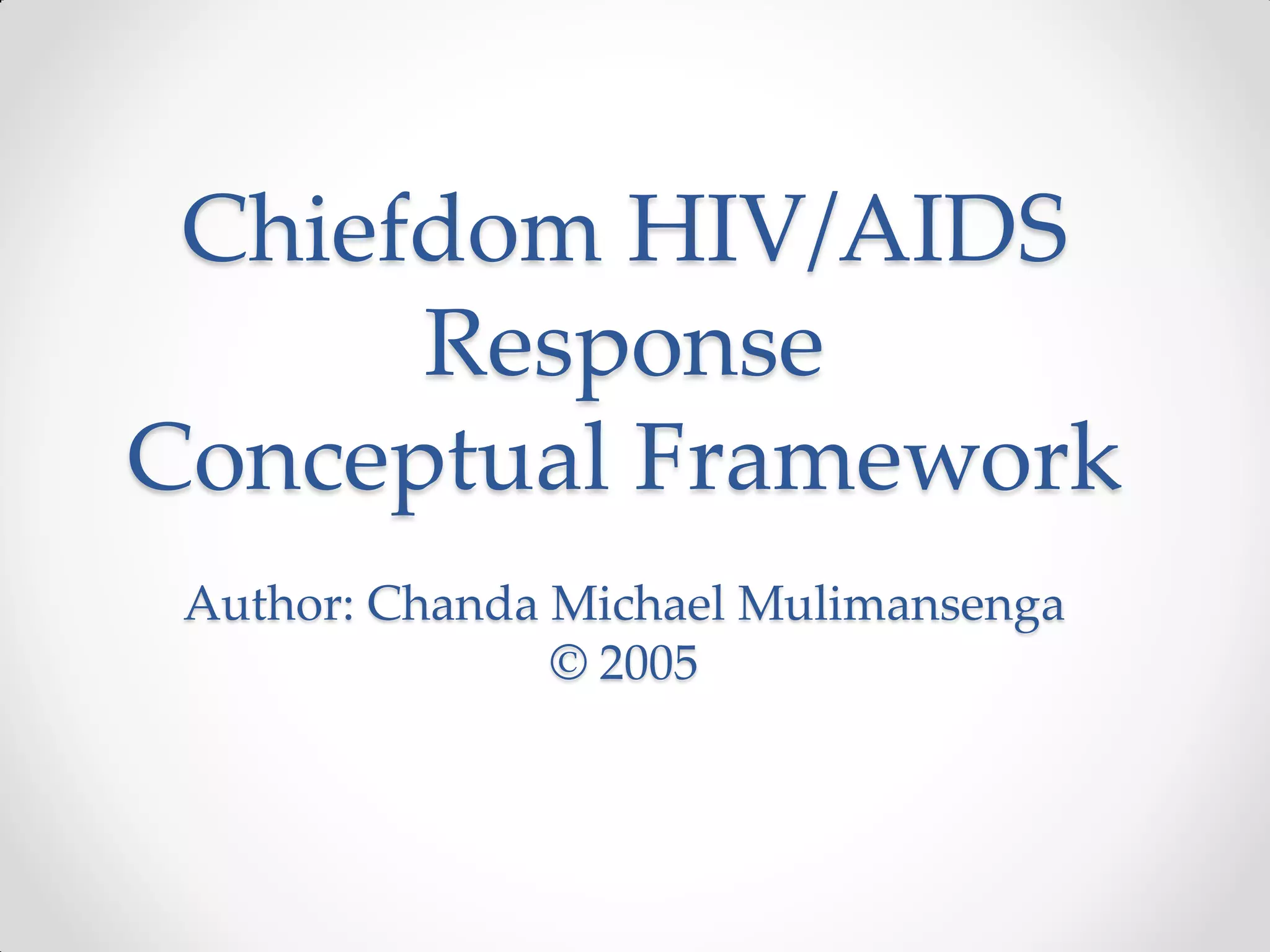 chiefdom conceptual framework | PPT