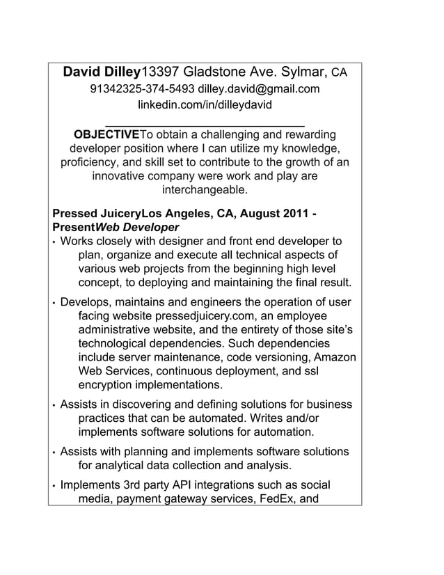 david_dilley_backend_dev_resume | PDF