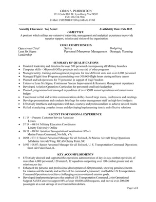 Chris Pemberton Resume | PDF