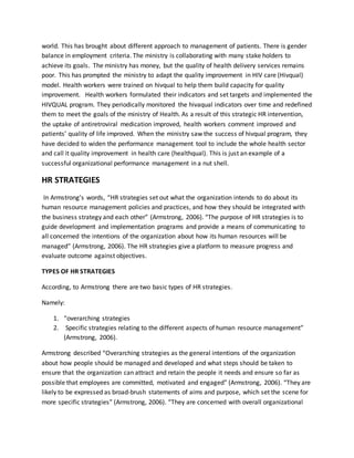 The importance of Strategic Human Resource Management 1 | DOCX