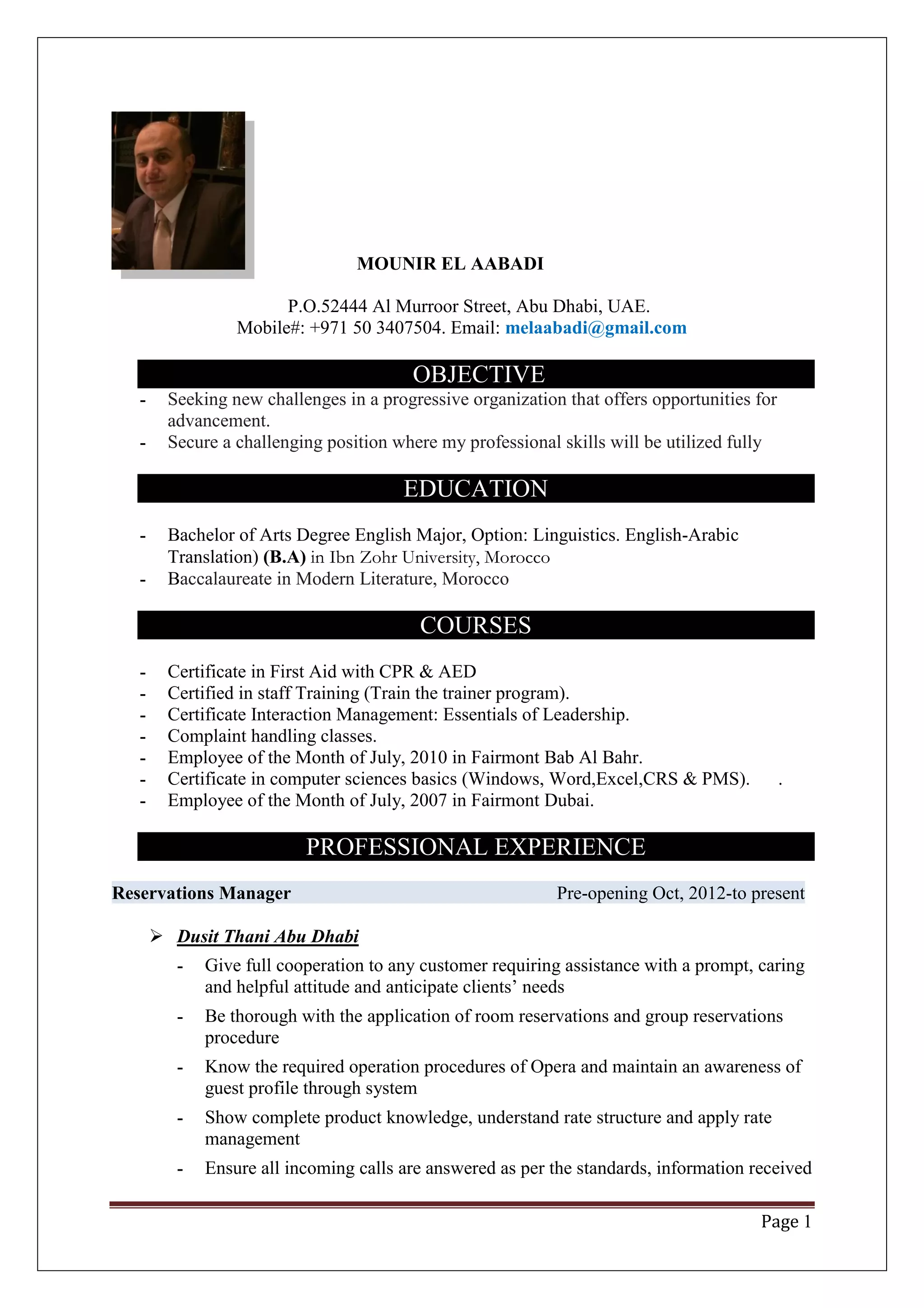 Mounir Resume PDF (1) | PDF