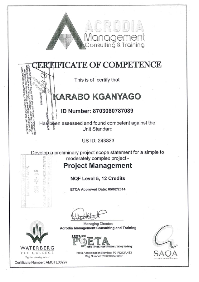 qualifications and certificates | PDF