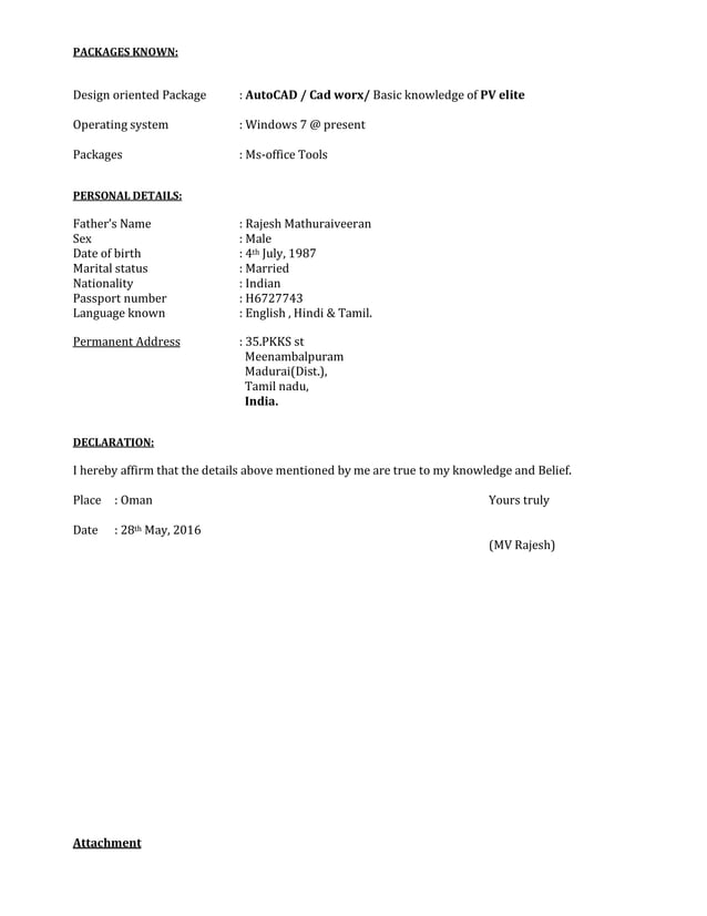 Rajesh CV 2016 | PDF