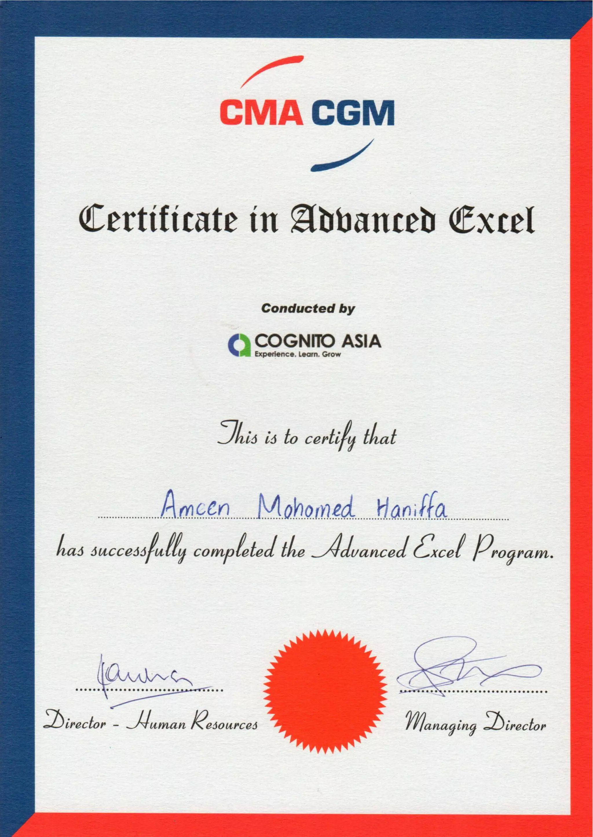 15. CMA CGM - Advanced Excel | PDF