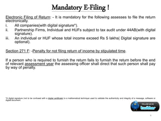 Presentation on-Income Tax Return Filing. | PPTX