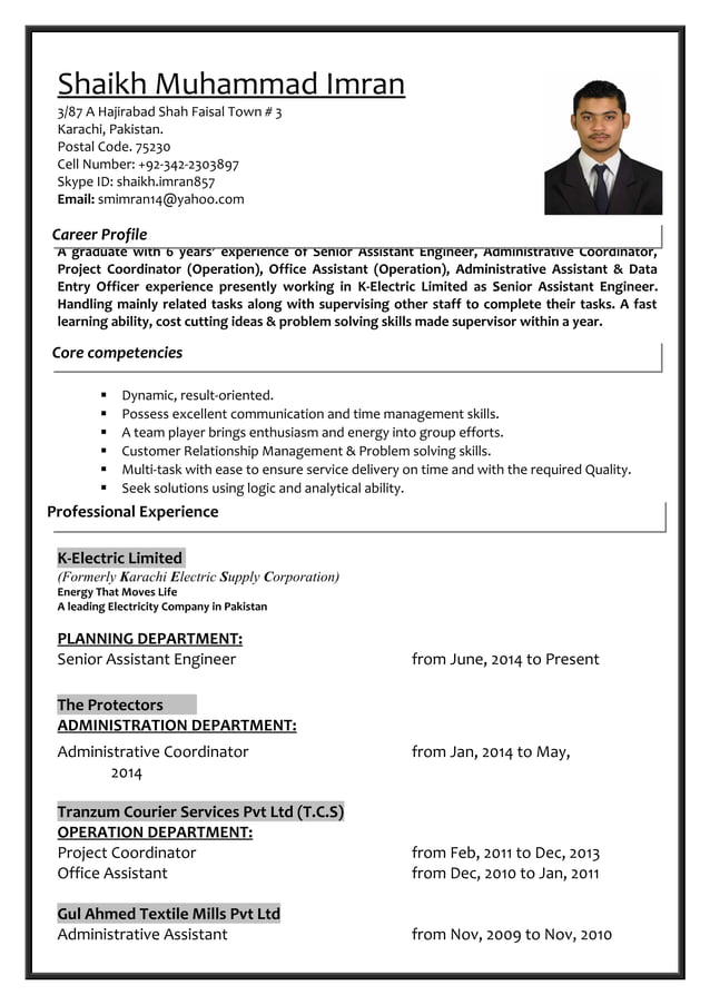 S.M.Imran Cv | DOC | Business Administration | Business
