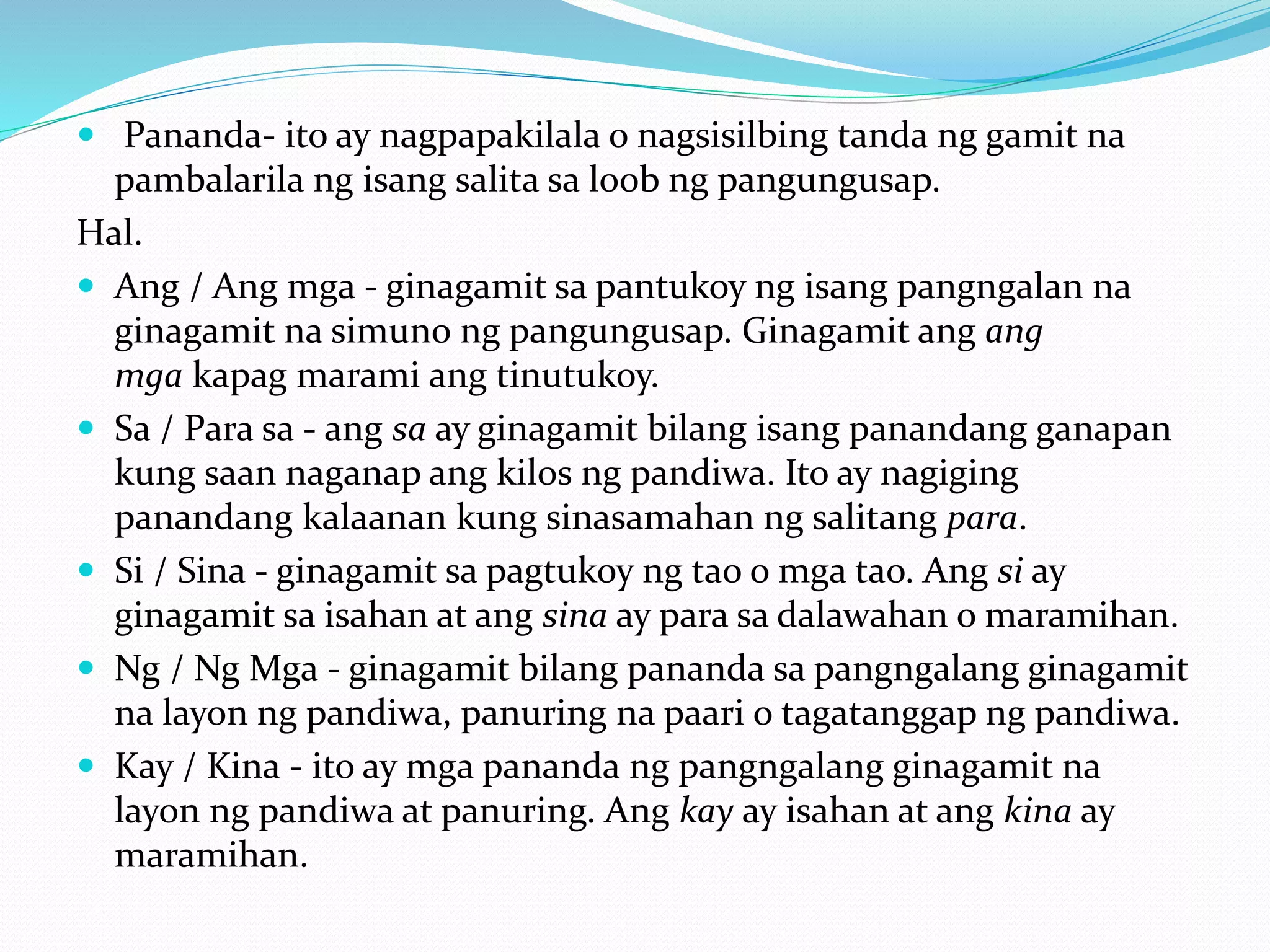 Bahagi ng Pananalita | PPTX