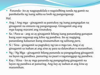 Bahagi ng Pananalita | PPTX