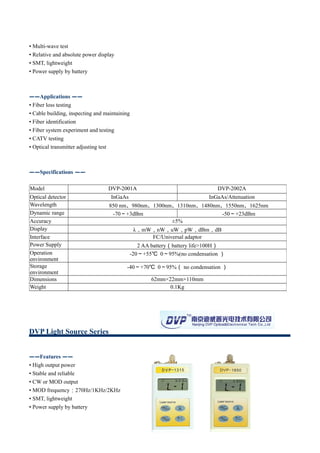 DVP PRODUCTS standard | DOC