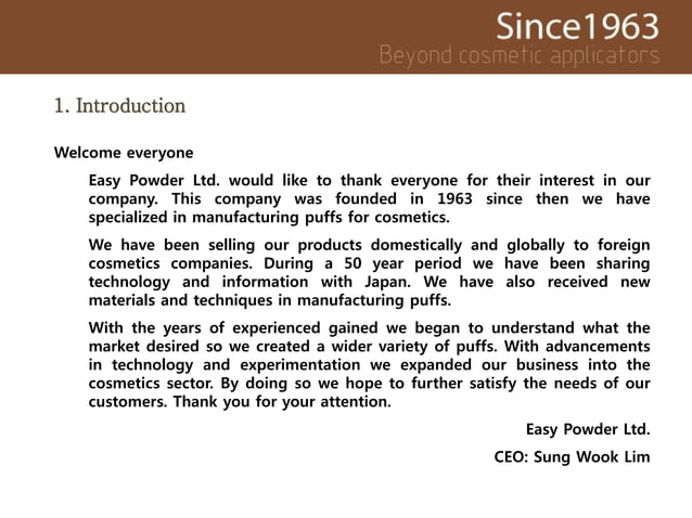 Easy Powder Presentation | PPT