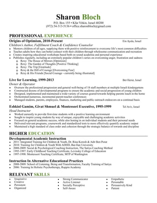 Sharon Bloch's Résumé | PDF