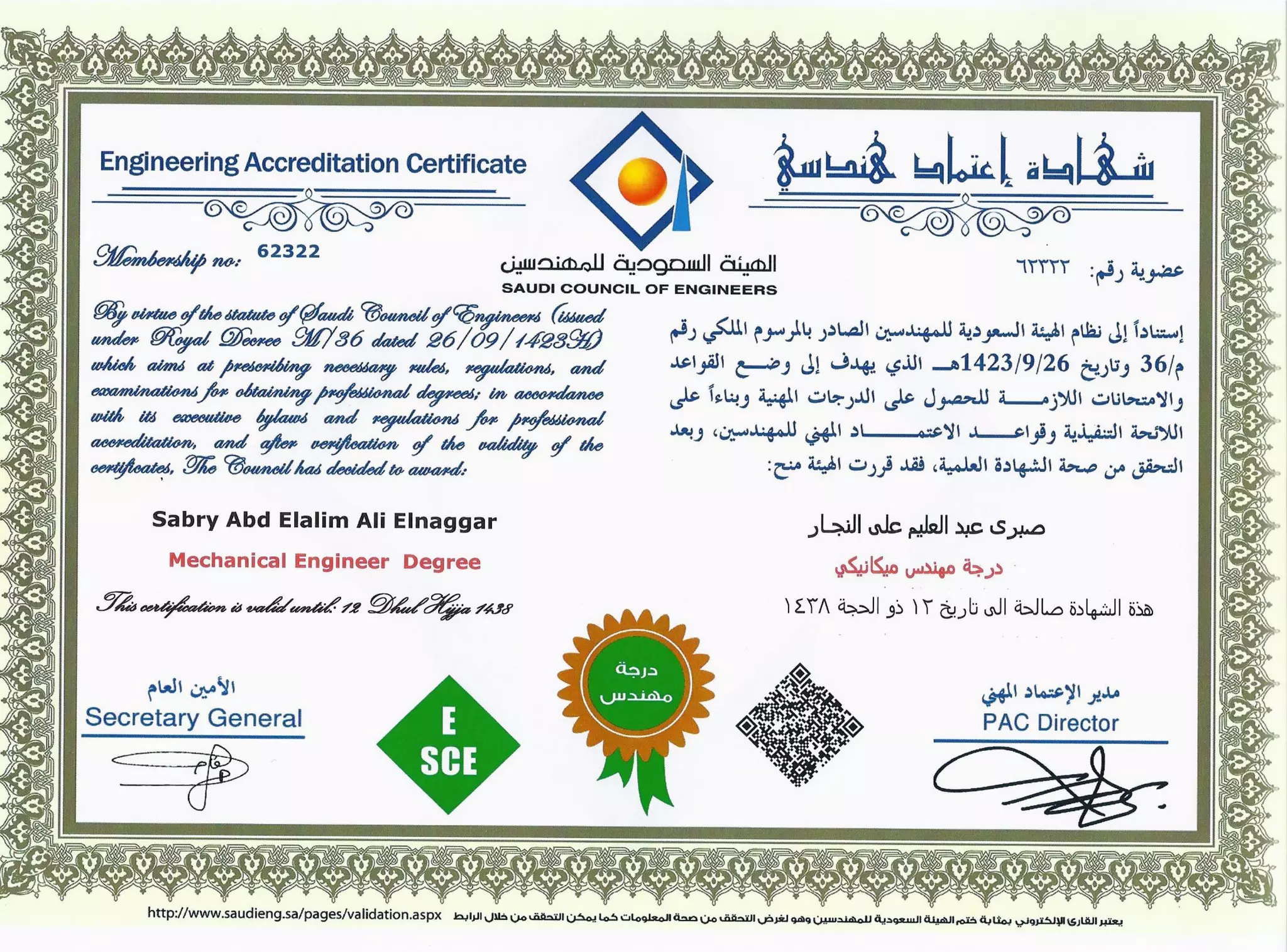 Saudi Council of Engineers Member #62322 | PPT
