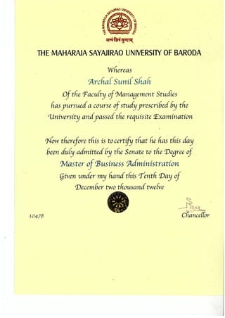 Degree MBA MSU | PDF