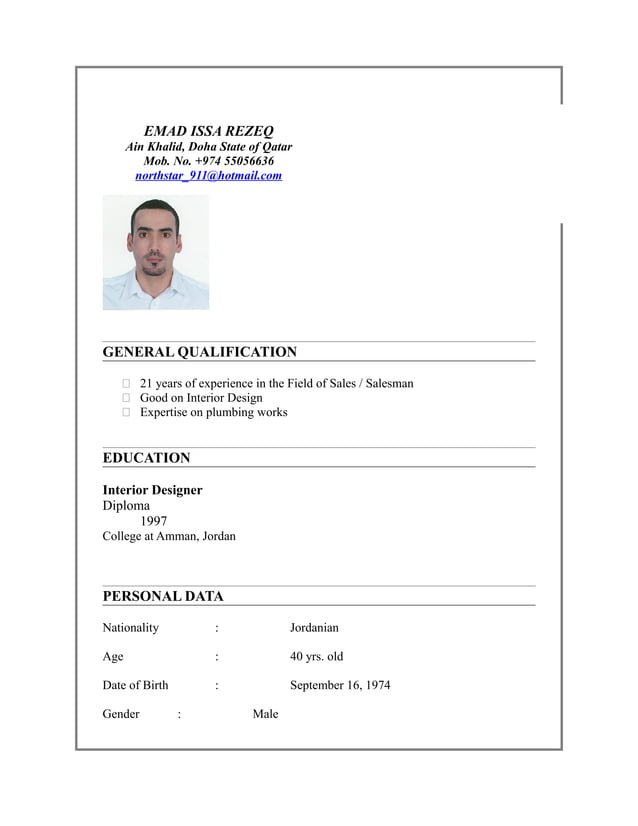 Emad CV Revised (1) | PDF