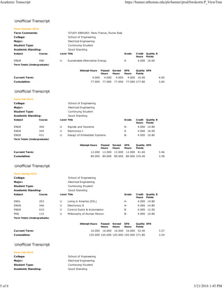 Academic Transcript | PDF